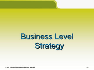 Business level stratey | PPT