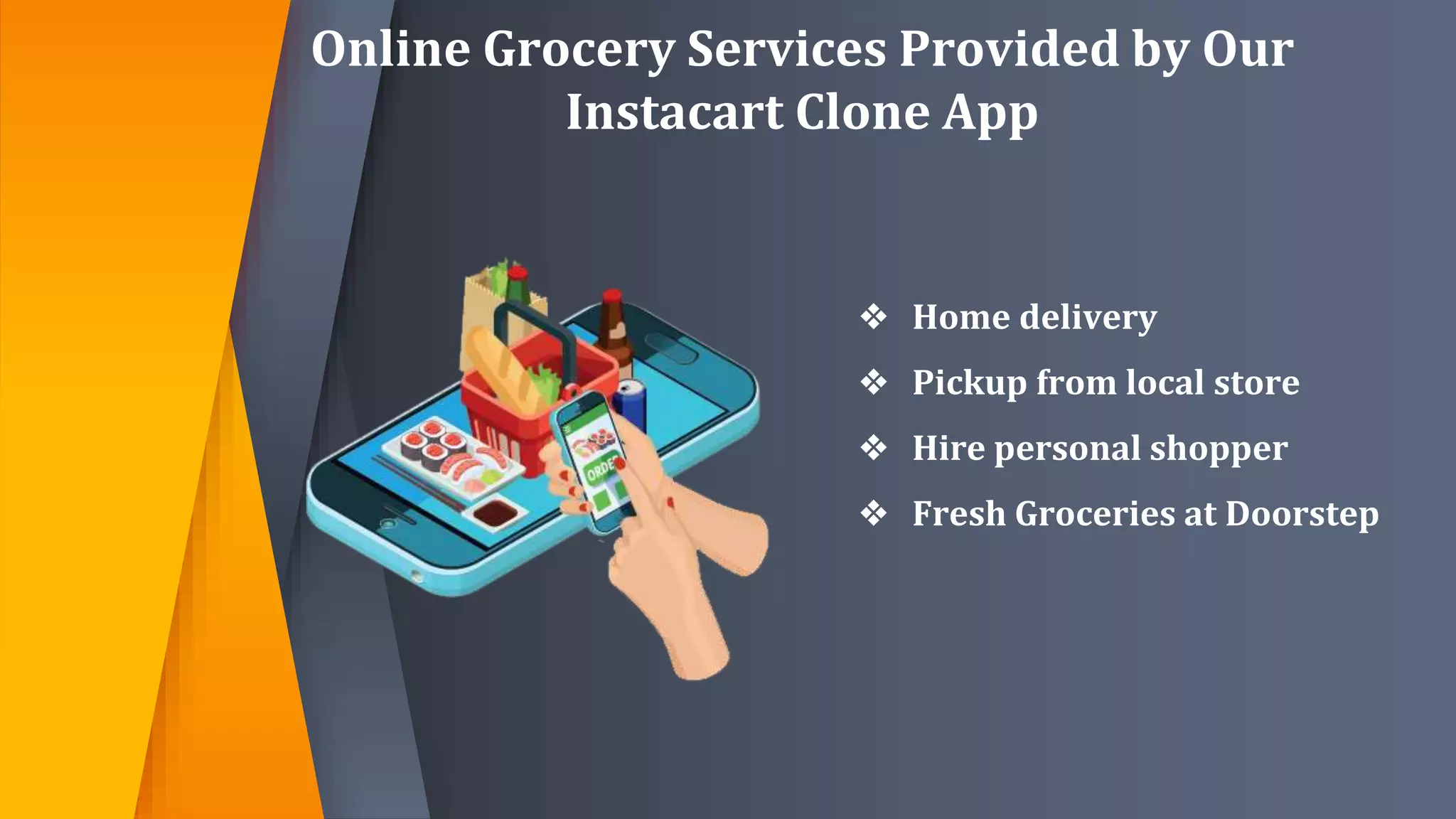 Instacart Clone Online White-label Grocery Delivery App | PPT