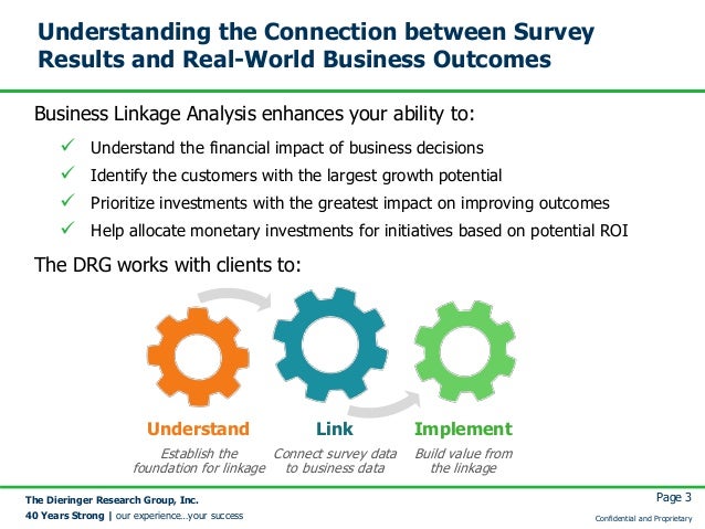 Business Linkage Analysis: Linking Survey Results to Business Metrics
