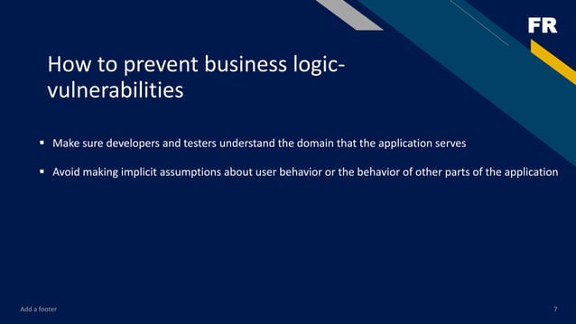 Business Logic Vulnerabilities.pptx | Computing | Technology & Computing