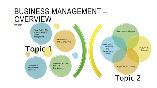 Business Management Study unit 1 – The Business World & Business ...