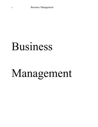 Business management | PDF