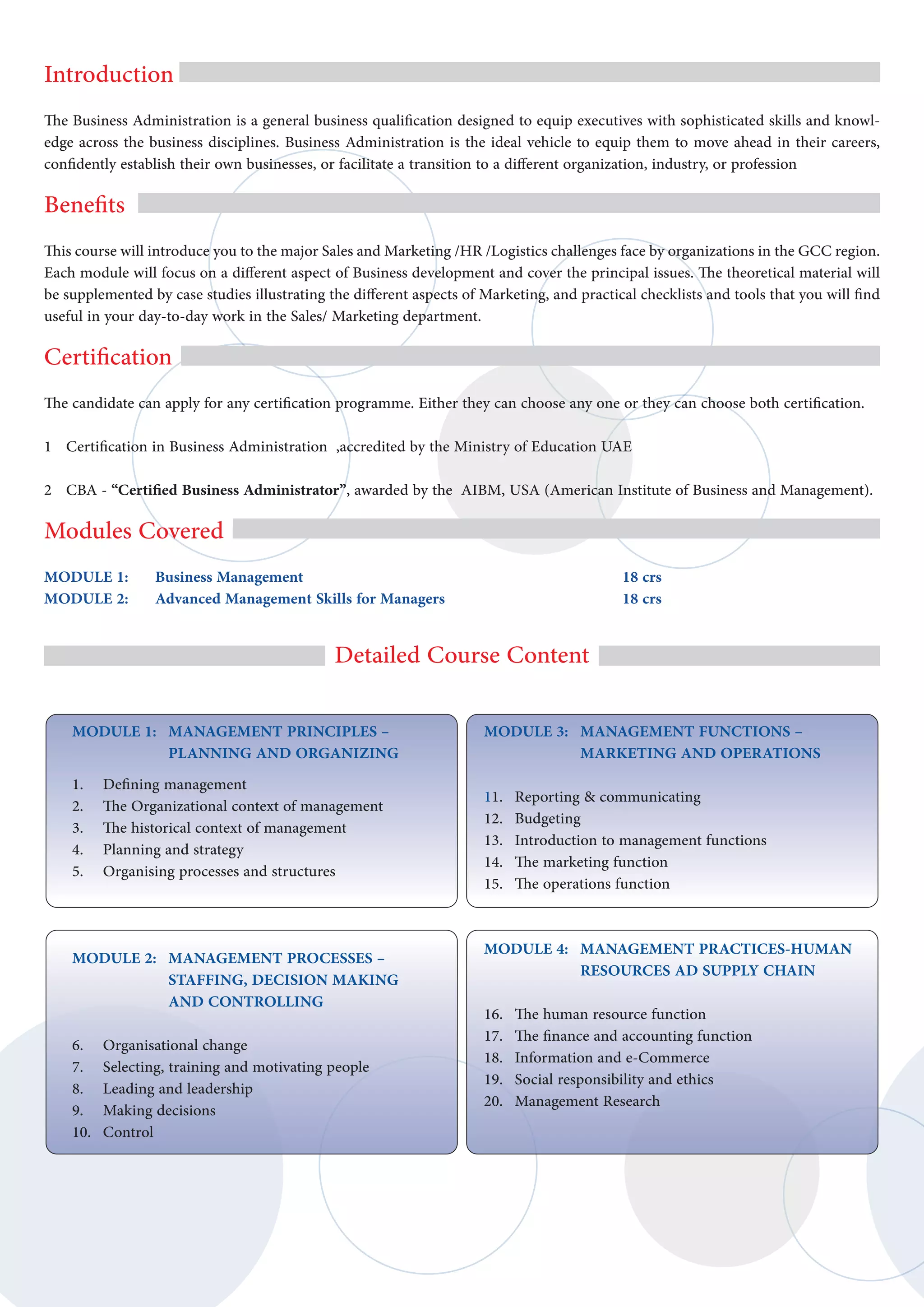 Business Management Training Course | PDF