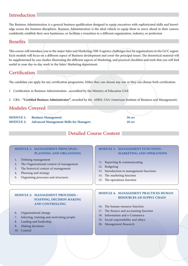 Business Management Training Course | PDF