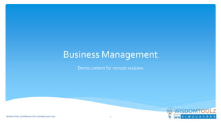 Business Management Simulation Demo | PPT