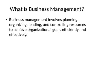 Business_Management_Introduction-businsess management | PPT