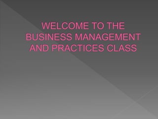 Business management ppt | PPTX