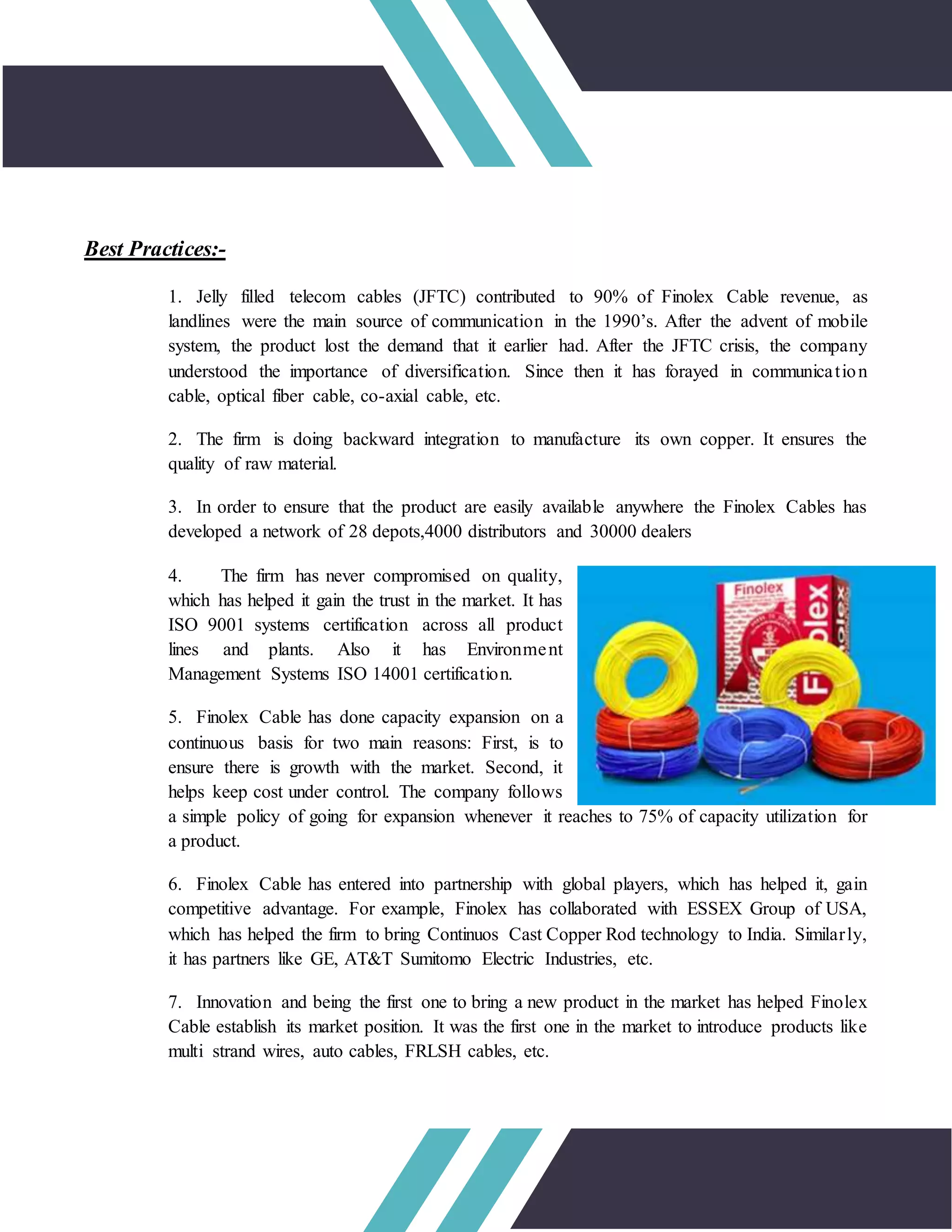 Finolex cables - project | DOCX