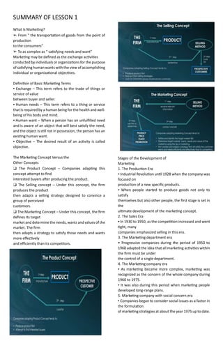 BUSINESS MARKETING LESSON 1 AND 2.docx