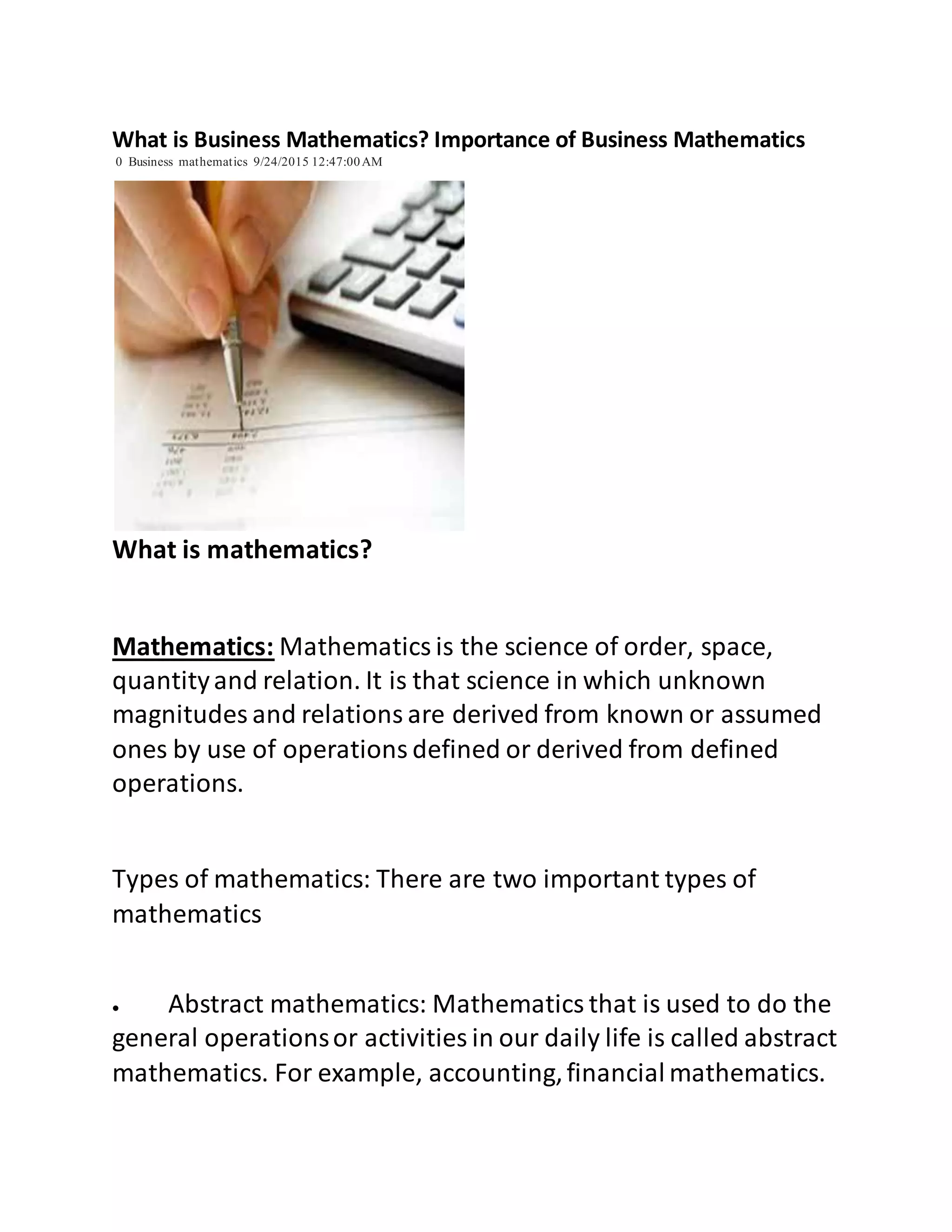 Business math | DOCX