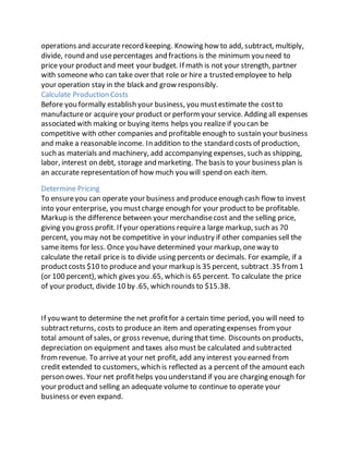 Business math | DOCX