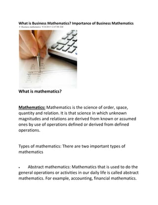 Business math (1) | PDF