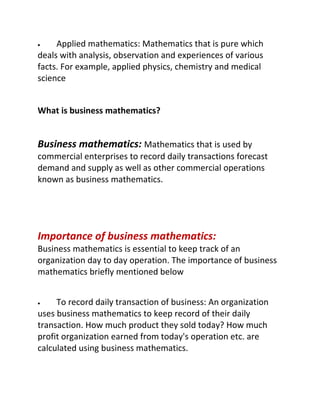 Business math (1) | PDF