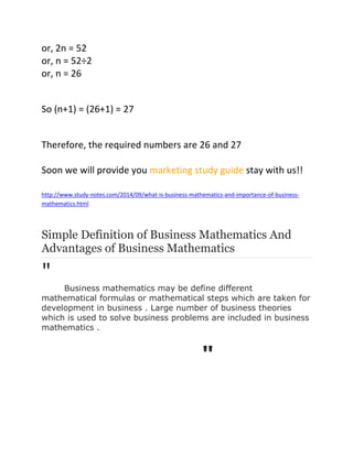 Business math (1) | PDF