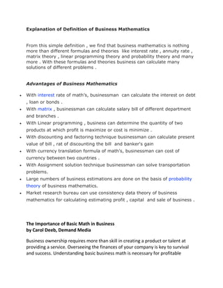 Business math (1) | PDF