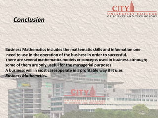 Business mathematic | PPTX