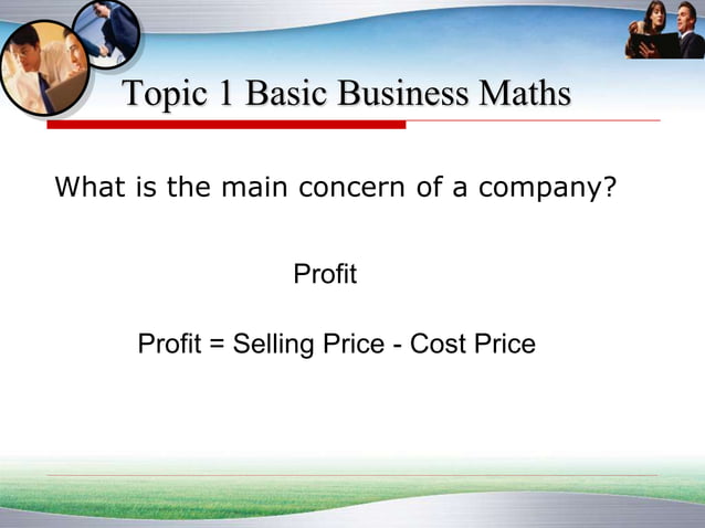 Business Mathematics.ppt | Business Accounting & Finance | Business
