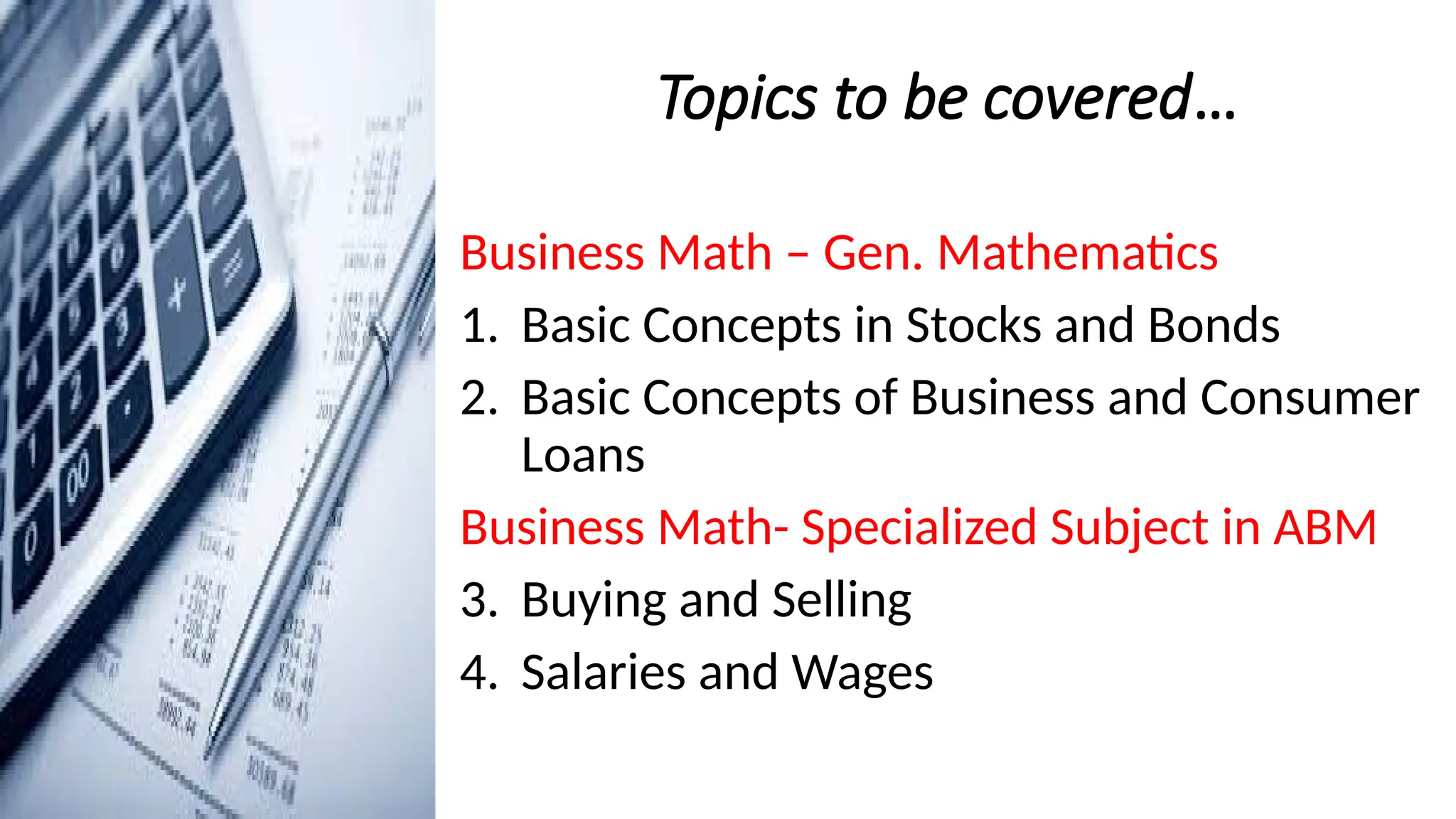 BUSINESS MATHEMATICS-Facilitators presentation | PPTX | Business ...