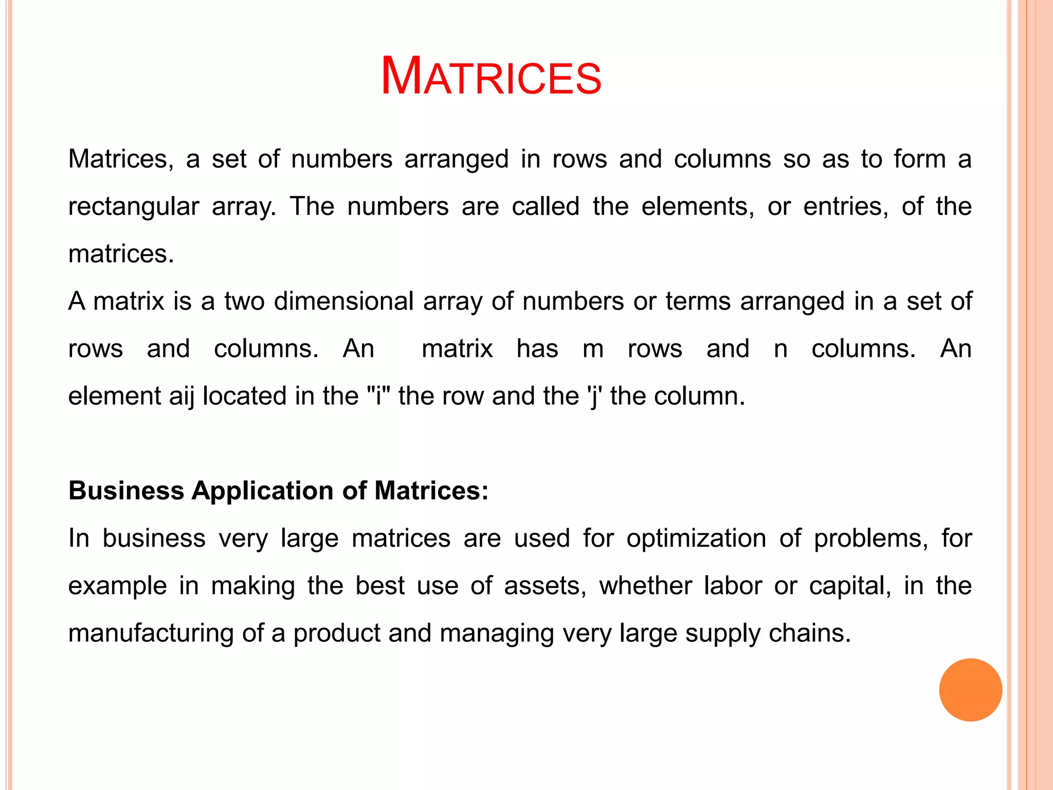 Business mathematics presentation | PPTX