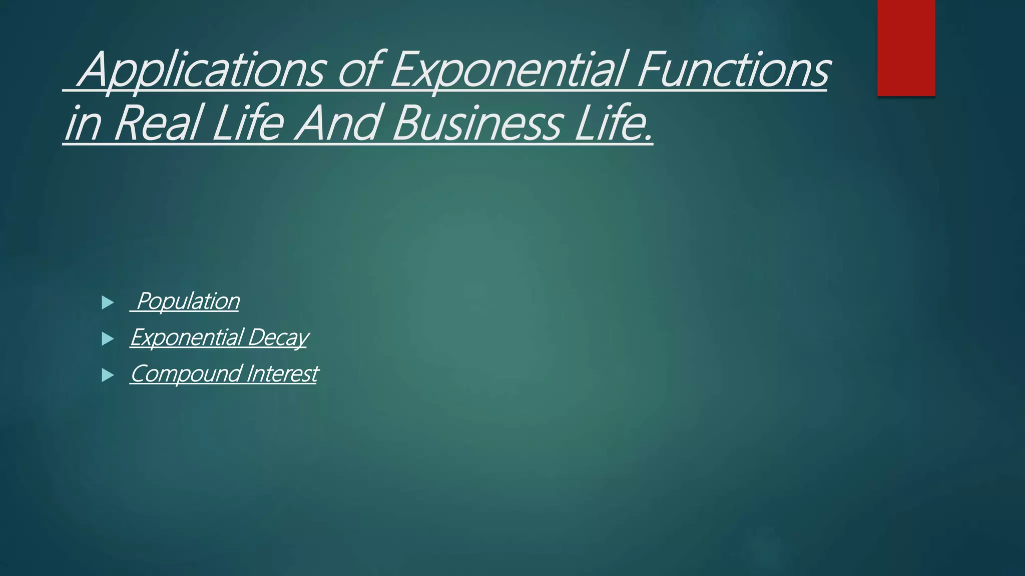 Applications Of Math In Real Life And Business | PPTX