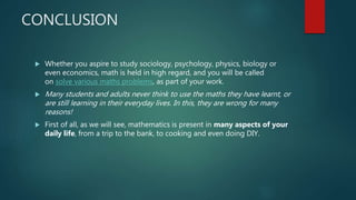 Applications Of Math In Real Life And Business | PPTX