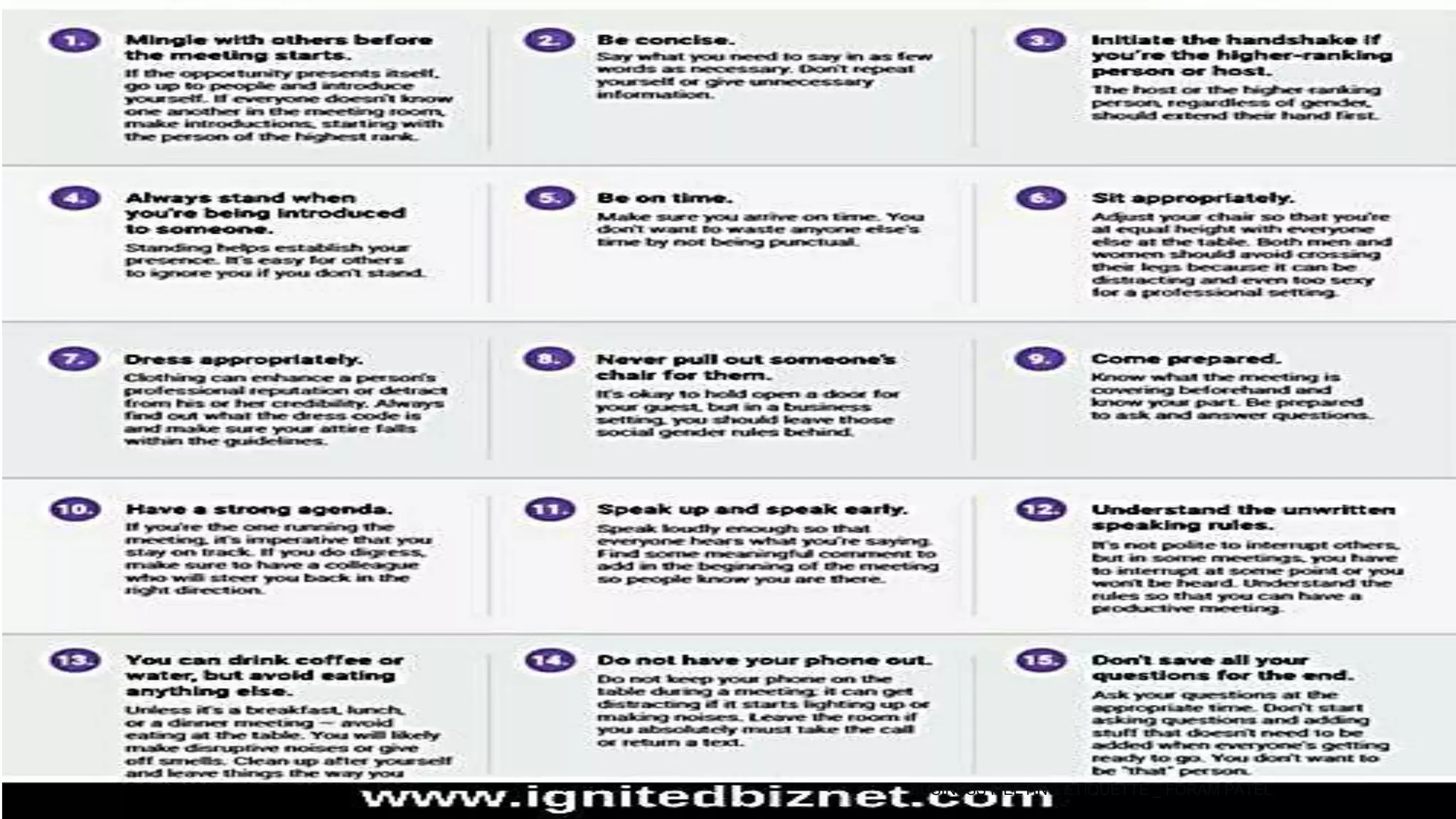 Business meeting etiquette | PPTX