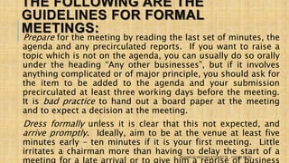 Business meeting etiquette | PPTX