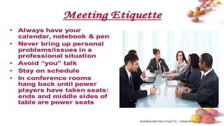 Business meeting etiquette | PPTX