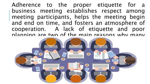 Business meeting etiquette | PPTX | Business Expos & Conferences | Events