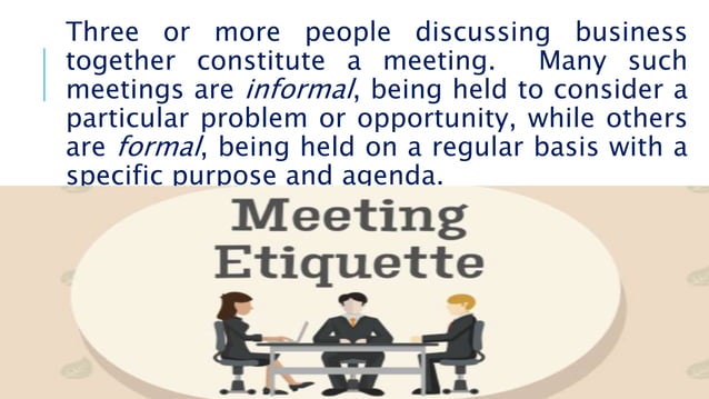 Business meeting etiquette | PPTX | Business Expos & Conferences | Events