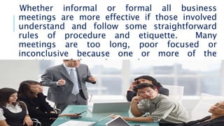 Business meeting etiquette | PPTX