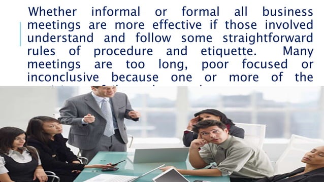 Business meeting etiquette | PPTX | Business Expos & Conferences | Events