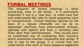 Business meeting etiquette | PPTX