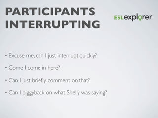 Business Meetings: Interrupting | PDF