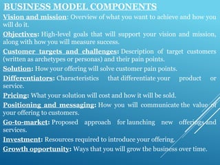 Business Model, Types, Components .pptx