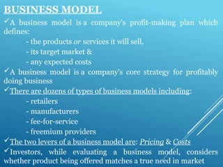 Business Model, Types, Components .pptx