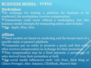 Business Model, Types, Components .pptx