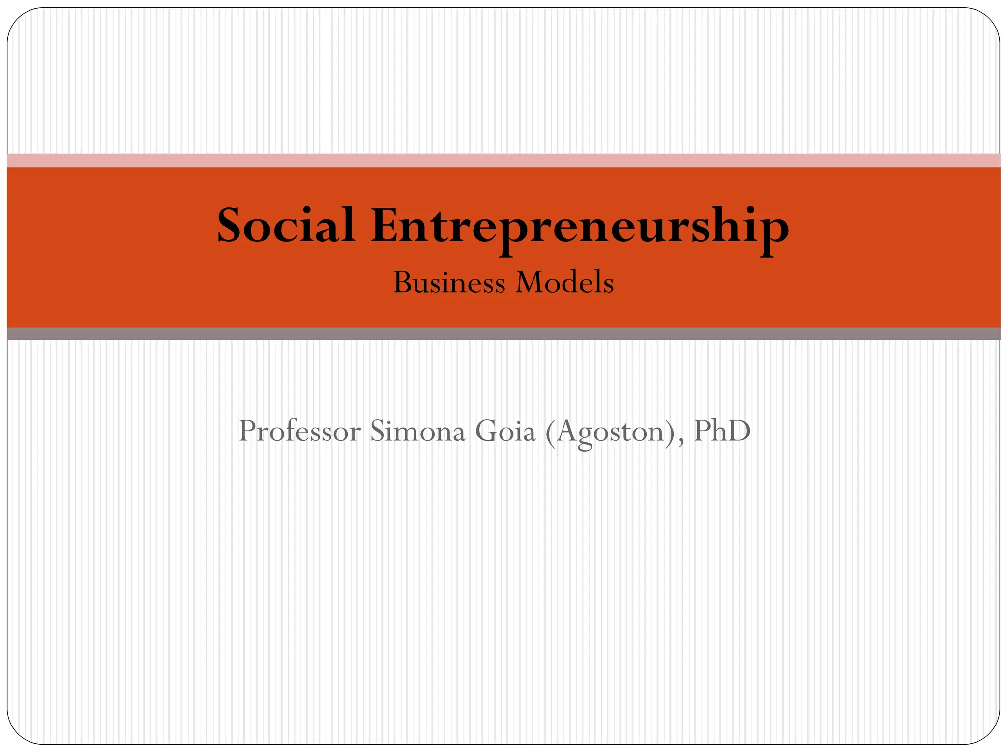 Business Model for Social Entrepreneurship | PDF