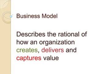 Create and develop Business model | PPTX