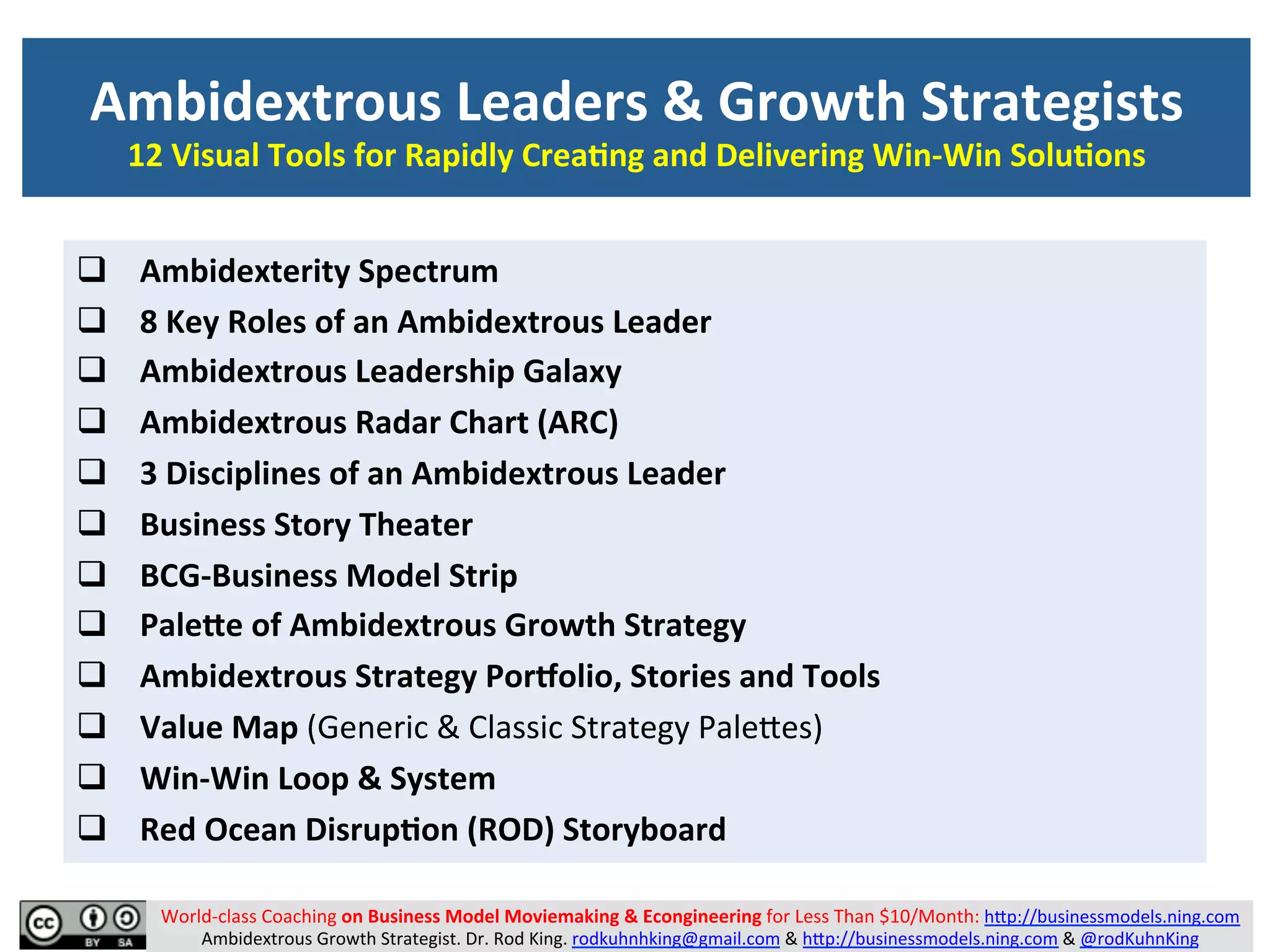 THE AMBIDEXTERITY PRINCIPLE: How Ambidextrous Leaders, Strategists, and ...