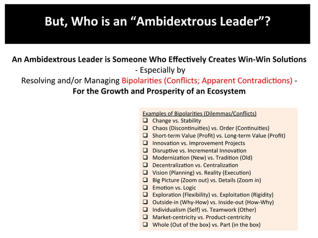 THE AMBIDEXTERITY PRINCIPLE: How Ambidextrous Leaders, Strategists, and ...