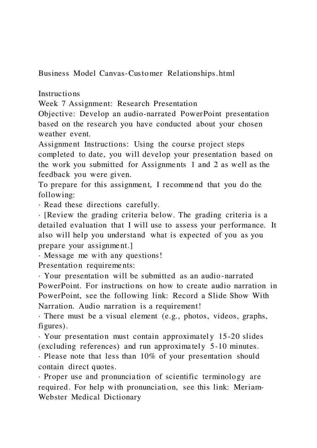 Business Model Canvas-Customer Relationships.htmlInstruction | PDF