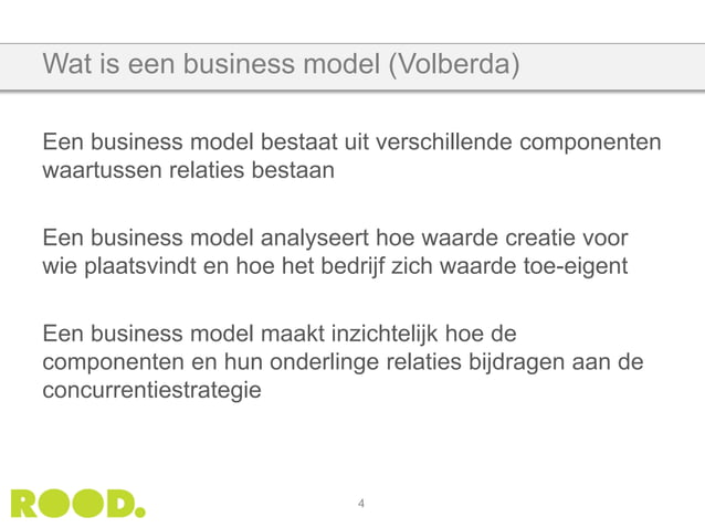 Business model canvas - ROOD maakt verbinding | PPT