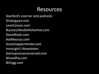 Lean Launch Ventures Presentation on the Business Model Canvas | PPT