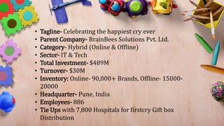 Business model canvas and revenue generation of firstcry.com | PPTX