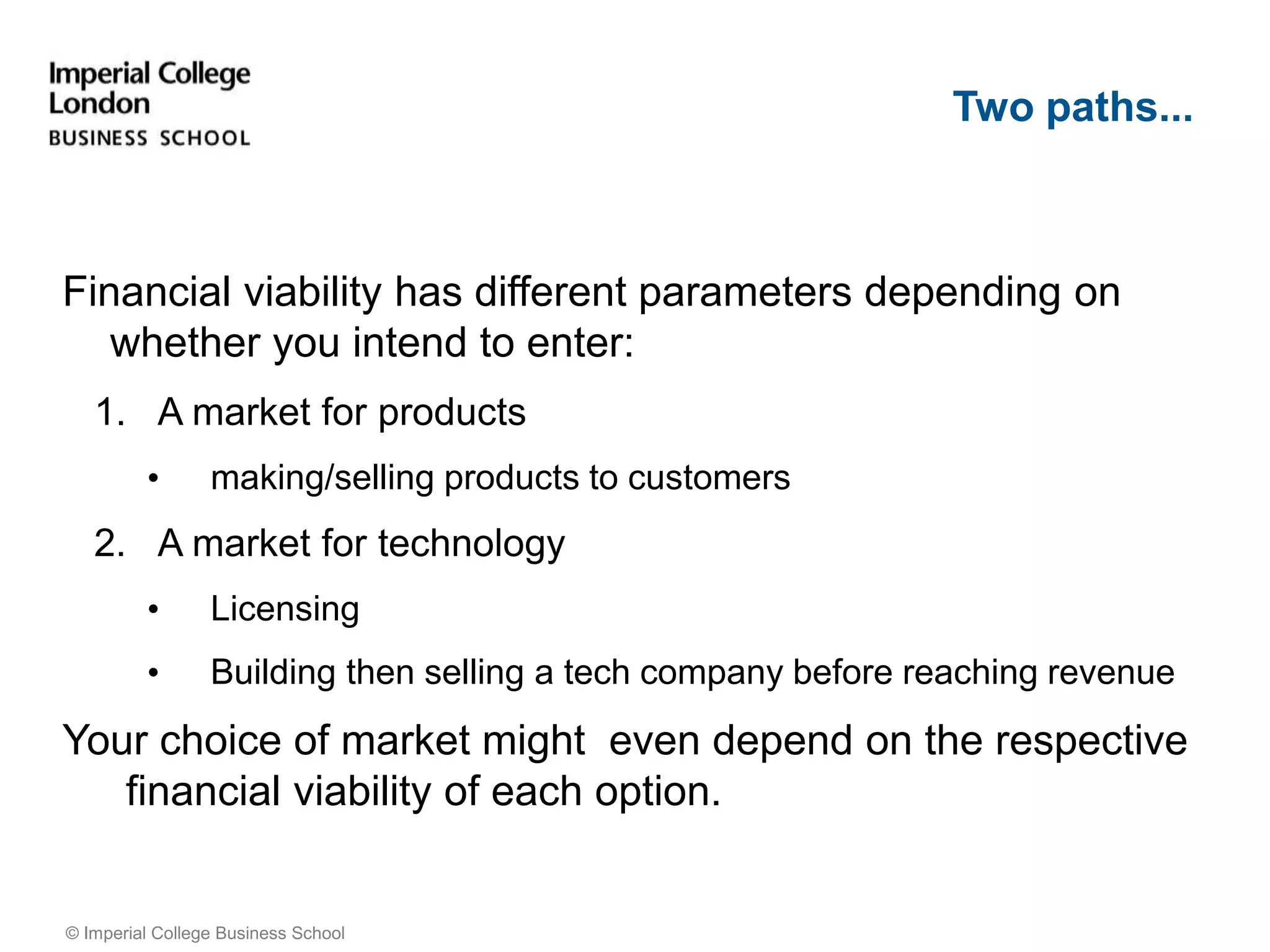 Business model financial viability 2013 | PPTX