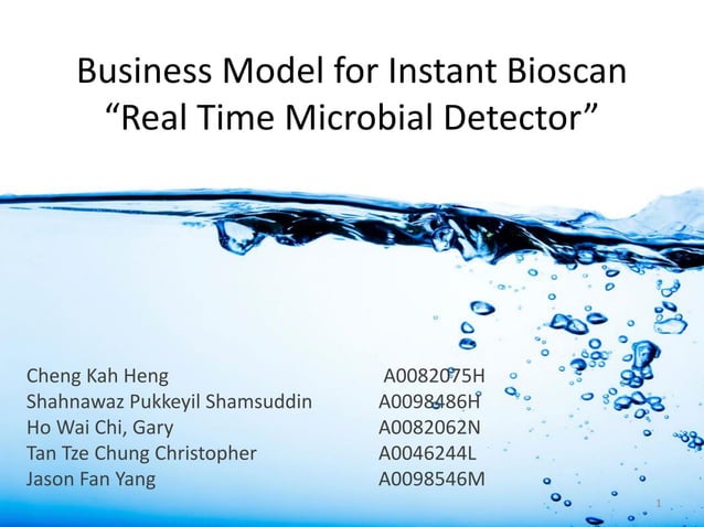 Business model for Microbial Detection | PPT