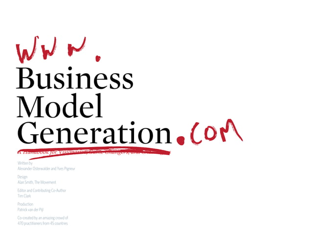 Ostenwalder Business Model Generation Preview | PDF
