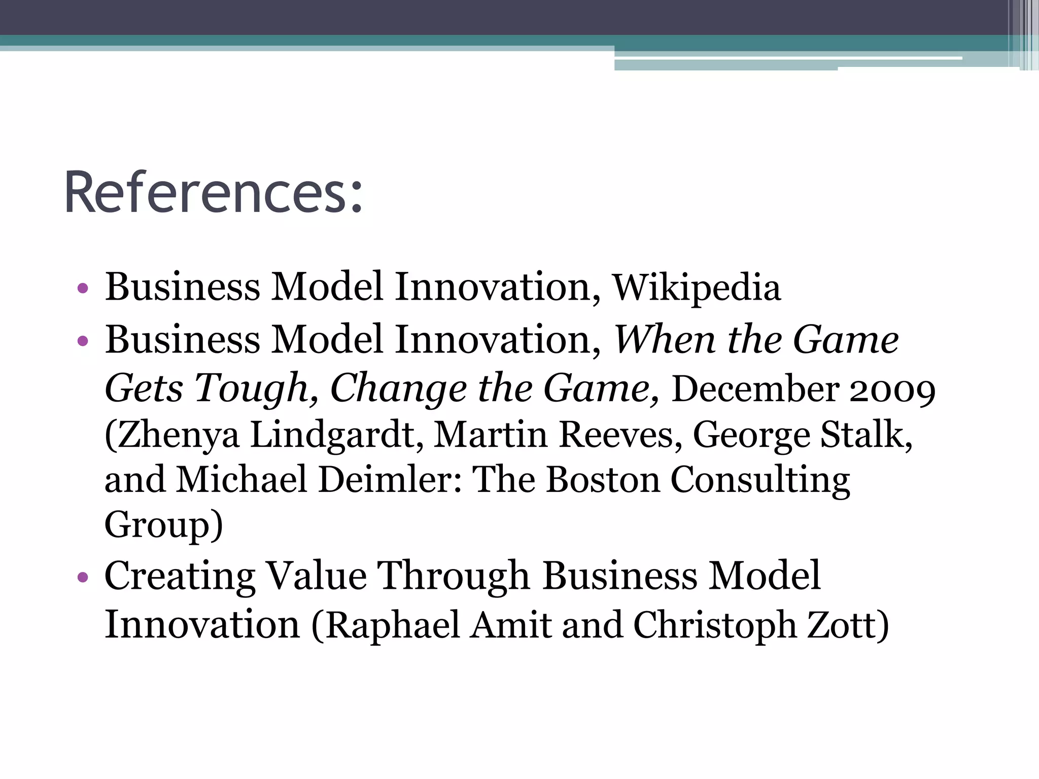 Business model innovation | PPTX