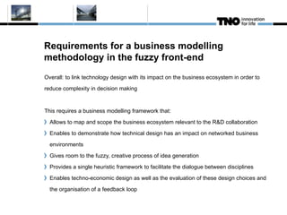 Business modelling in the fuzzy front end of innovation camera ready ...